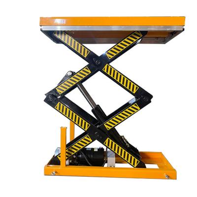China 1m Double Scissor Lift Tables 4 Ton Hydraulic Large Platform 2.5mx0.85m for sale