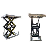 China 1m Double Scissor Lift Tables 4 Ton Hydraulic Large Platform 2.5mx0.85m for sale