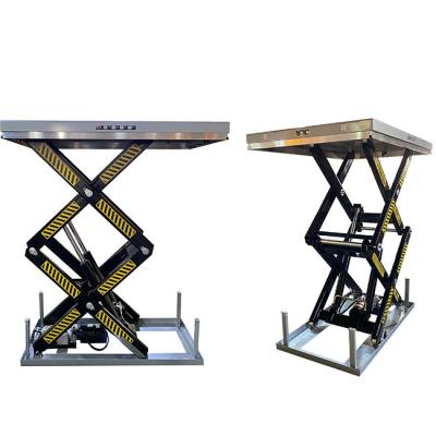 China 1000kg Double Scissor Lift Tables 1300mmx820mm Max Height 1780mm for sale
