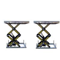 China 1 Ton 1300mmx820mm Hydraulic Double Scissor Lift Table Cart 70.08in for sale