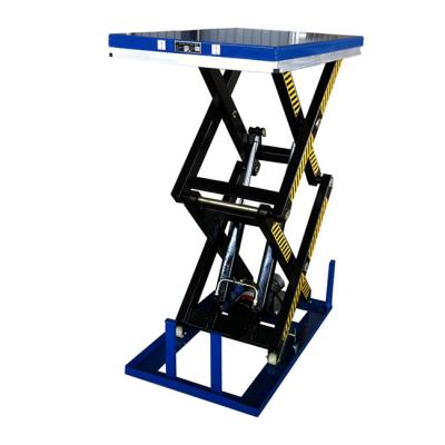 China 1 Ton 1300mmx820mm Hydraulic Double Scissor Lift Table Cart 70.08in for sale