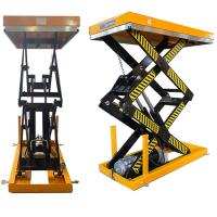 China 1 Ton 1300mmx820mm Hydraulic Double Scissor Lift Table Cart 70.08in for sale