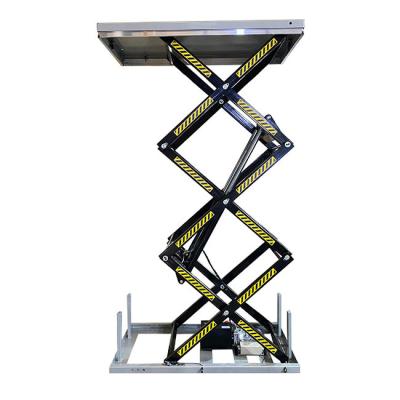China 2 Ton Stationary Hydraulic Scissor Lift Tables 3m High Strength Steel for sale