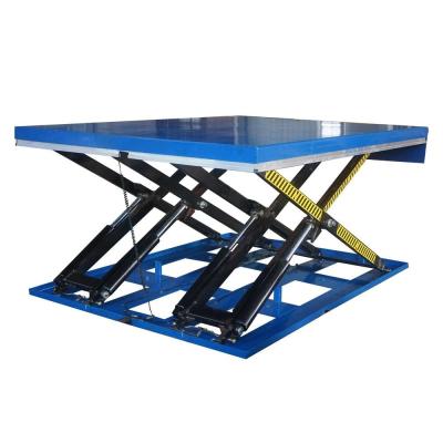 China Max Height 1000mm Electric Rated Double Lift Table 4 Ton Hydraulic Large Platform 2.5mx0.85m for sale