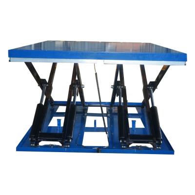 China Transverse Double Scissor 8000kg Heavy Duty Lift Table Max Height 41.34in for sale