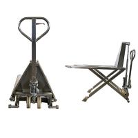 China Manual Portable Scissor Pallet Truck Single Piston Stainless Pallet Truck for sale