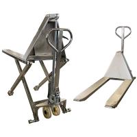 China 1000kg Stainless Scissor Pallet Truck Manual Lifting Height 800mm for sale