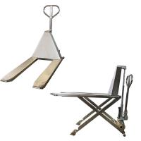China 1000kg Stainless Scissor Pallet Truck Manual Lifting Height 800mm for sale