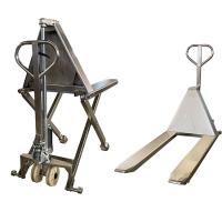 China Manual 1000kg Stainless Steel Pallet Truck Lifting Height 31.50'' for sale