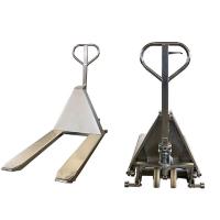 China Manual 1000kg Stainless Steel Pallet Truck Lifting Height 31.50'' for sale