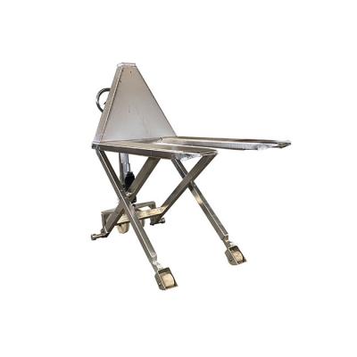 China Manual Single Scissor Lift Table 1500kg Stainless Pallet Jack Lifting Height 31.50in for sale