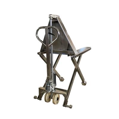 China 1000kg Portable Scissor Lift Tables 1 Ton Single scissor High Lift Pallet Truck for sale