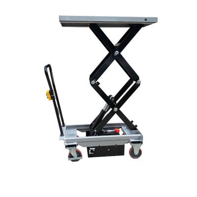 China Mini Hydraulic Portable Scissor Lift Tables 150kg 27.56''X17.72'' Mobile Max Height 29.72in for sale