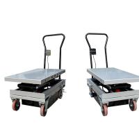 China 500kg Hydraulic Portable Scissor Lift Tables 1010mmx520mm Mobile Hydraulic Lift Platform Max Height 1575mm for sale