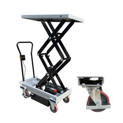 China 500kg Hydraulic Portable Scissor Lift Tables 1010mmx520mm Mobile Hydraulic Lift Platform Max Height 1575mm for sale