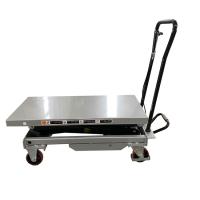 China 500kg Mobile Manual Hydraulic Lift Table 1010mmx520mm for sale