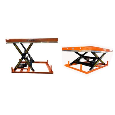 China Hydraulic Electric Single Scissor Lift Table 2000kg Max Height 1400mm for sale