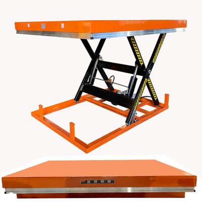 China 1000kg Single Electric Stationary Scissor Lift Tables Max Height 1300mm for sale