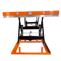 China Hydraulic Electric Single Scissor Lift Table 2000kg Max Height 1400mm for sale