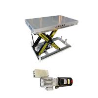 China 1000kg Electric Stationary Scissor Lift Table Single Scissor Max Height 990mm for sale