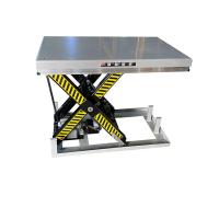China 1000kg Electric Stationary Scissor Lift Table Single Scissor Max Height 990mm for sale