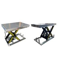 China 1000kg Electric Stationary Scissor Lift Table Single Scissor Max Height 990mm for sale