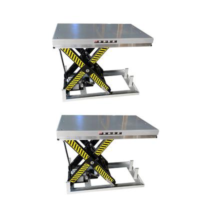 China 1000kg Electric Stationary Scissor Lift Table Single Scissor Max Height 990mm for sale