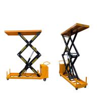 China Portable 1000Kg Electric Scissor Lift Tables 24V Battery for sale