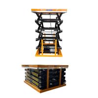China 500kg Max Height 4.8mm Electric Stationary Hydraulic Scissor Lift Tables for sale