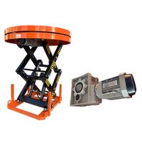 China 1t Custom Scissor Lift Table 1200mm Rotary Round Plate for sale