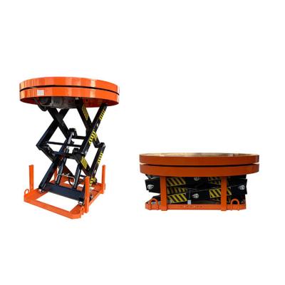 China 1000kg Custom Lift Tables Hydraulic Scissors Lift Tables With Rotating Tops 1200mm for sale