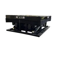 China Transverse Electric Double Scissor Lift Table 2.5 Ton With PVC Wrinkled Skirt Max Height 1100mm for sale