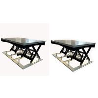 China Transverse Double Scissor Electric Hydraulic Scissor Lift Table With Dust 2 Ton Max Height 1000mm Custom for sale