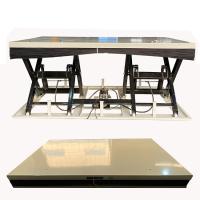 China Transverse Double Scissor Electric Hydraulic Scissor Lift Table With Dust 2 Ton Max Height 1000mm Custom for sale