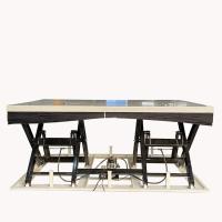 China 8 Ton Double Horizontal Electric Scissor Lift Tables Large Platform 3000mmx1200mm With Dust Max Height 1050mm Custom for sale