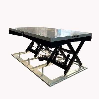 China Transverse Double Scissor Electric Hydraulic Scissor Lift Table With Dust 2 Ton Max Height 1000mm Custom for sale