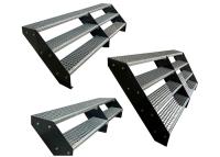 China Steel Grating Stair Treads 25x3mm Serrated Industrial Safety Treads for Commercial Use for sale