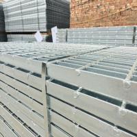 China Q235 Industrial Steel Grating Platform Serrated Metal Walkway Trench Grating Custom Size for sale