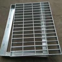 China 30x3mm Serrated Steel Bar Grating Trench Cover with Angle Frame for Drainage for sale