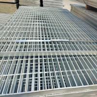 China Galvanized Torsional Heavy Duty Steel Grating 25x5mm Bearing Bar 100mm Cross Rod Pitch Anti Slip Platform for sale