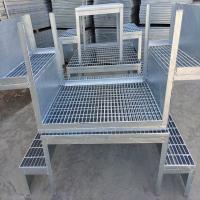 China Hot Dipped Galvanized Steel Grating Anti Slip Serrated Stair Step 30mm Pitch for sale