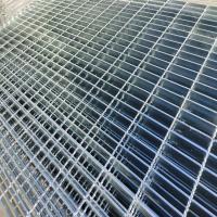 China Hot Dip Galvanized Serrated Steel Bar Grating 1000x1000mm Anti Acid Industrial Flooring for sale
