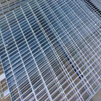 China Hot Dip Galvanized Serrated Steel Bar Grating 1000x1000mm Anti Acid Industrial Flooring for sale