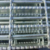 China Hot Dip Galvanized Serrated Steel Grating 30x5mm Bearing Bar 38mm Cross Bar Pitch for sale