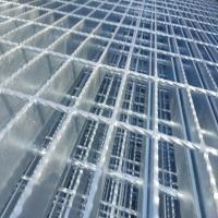 China Hot Dipped Galvanized Steel Grating 30x100mm Corrugated Cross Bar High Strength Industrial Floor Grating for sale