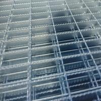 China Hot Dipped Galvanized Steel Grating 30x100mm Corrugated Cross Bar High Strength Industrial Floor Grating for sale
