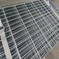China Industrial Steel Grating 1000x1000mm Machine Pressure Welded Stainless Steel 30mm Bearing Bar Spacing for sale