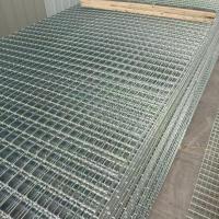 China Hot Galvanized Stainless Steel Flat Bar Grating 30mm Spacing 3mm Cross Bar Machine Welded for sale