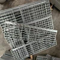 China Industrial Steel Platform Grating 30mm Pitch 3mm Crossbars Hot Galvanized 1000x1000mm for sale