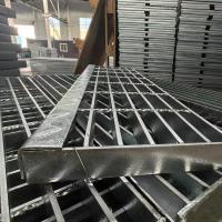 China Industrial Steel Platform Grating 30mm Pitch 3mm Crossbars Hot Galvanized 1000x1000mm for sale
